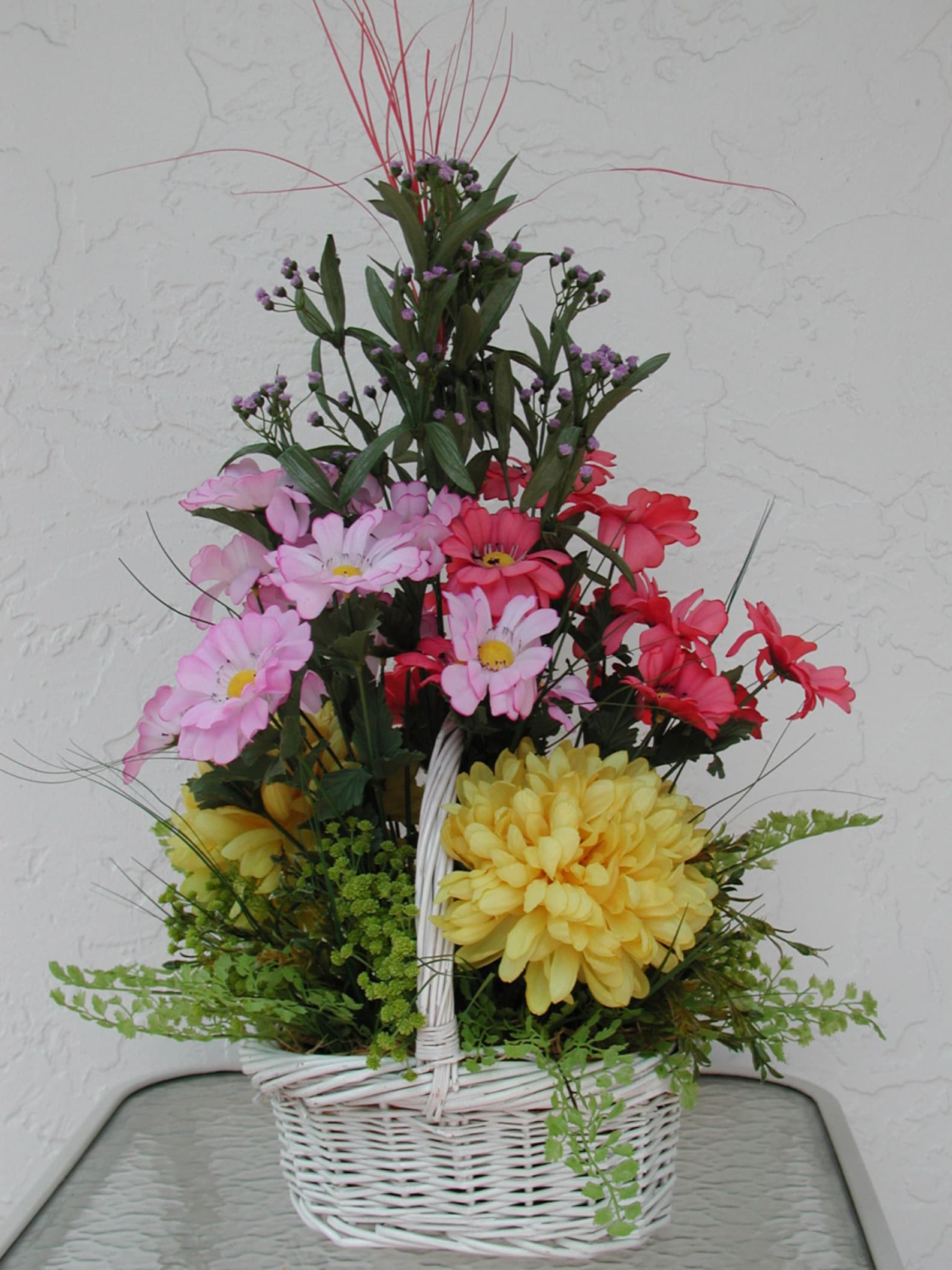 Spring Flowers Tower Yellow Floral Design Tall Arrangement - Etsy