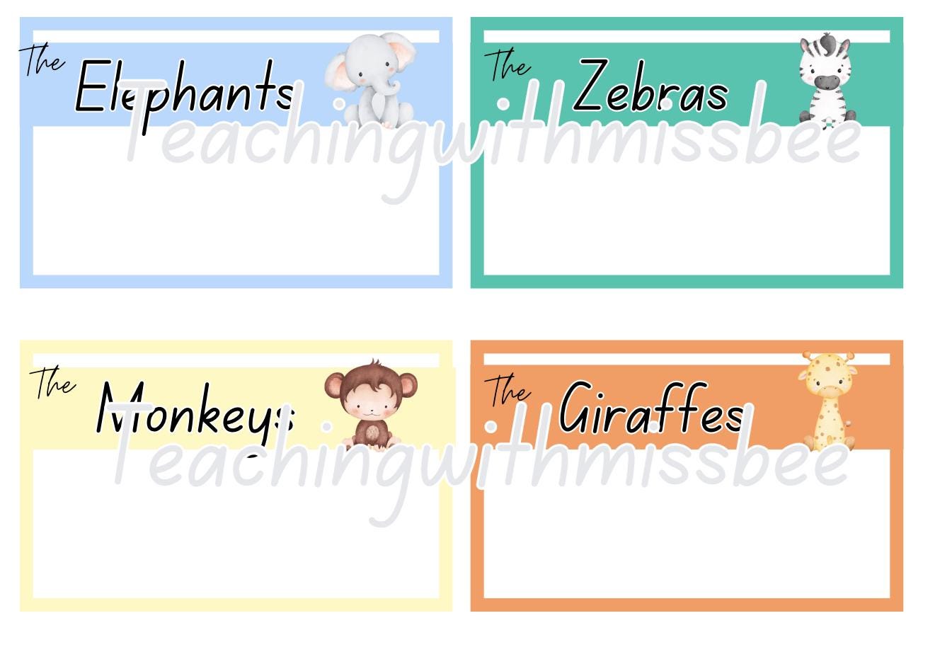 Safari Jungle Animal Classroom Decor - Etsy