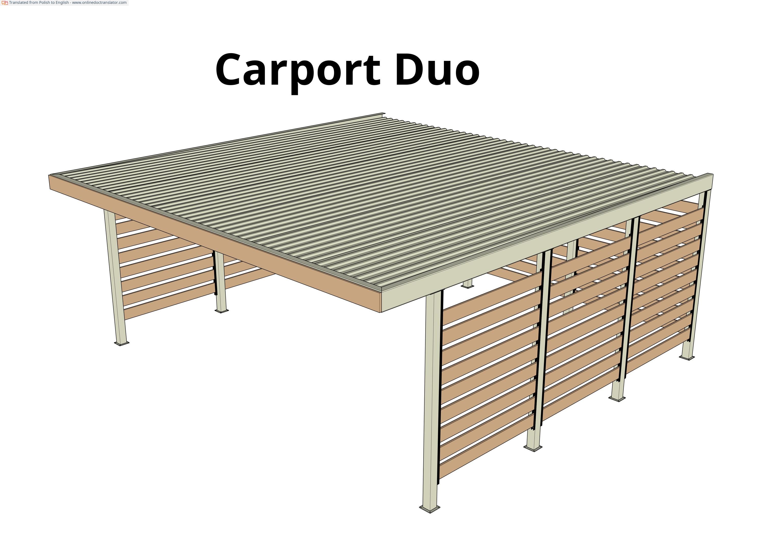 Modern Steel Carport Plans 6x6 M - Project - Etsy