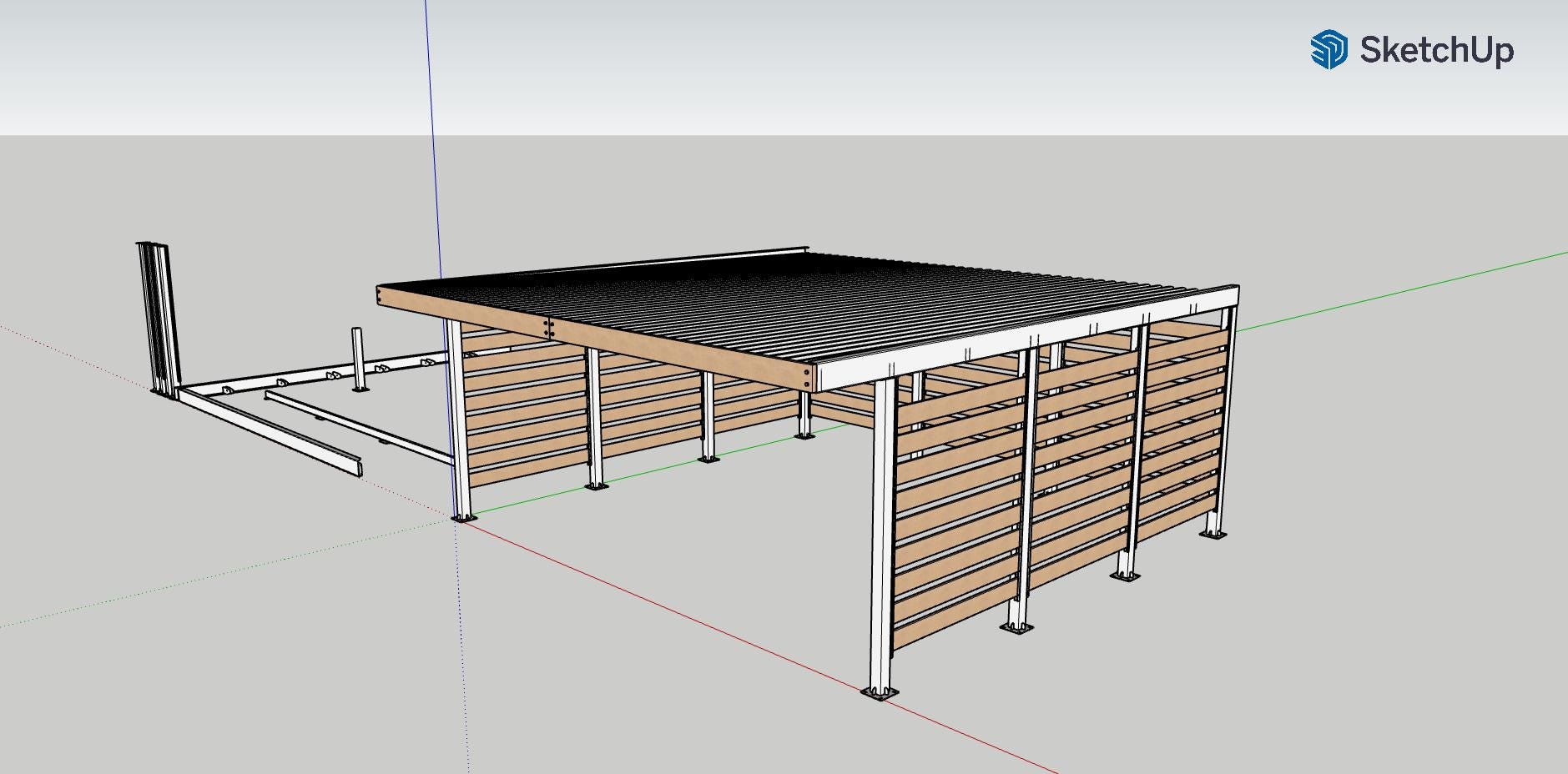 Modern Steel Carport Plans 6x6 M - Project - Etsy
