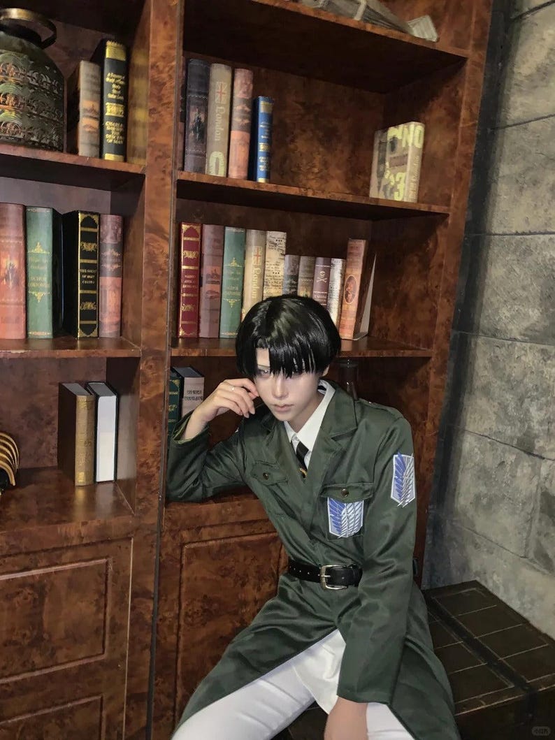 AOT Levi, Cosplay Costume Set, Anime Events, Character Outfit - Etsy ...