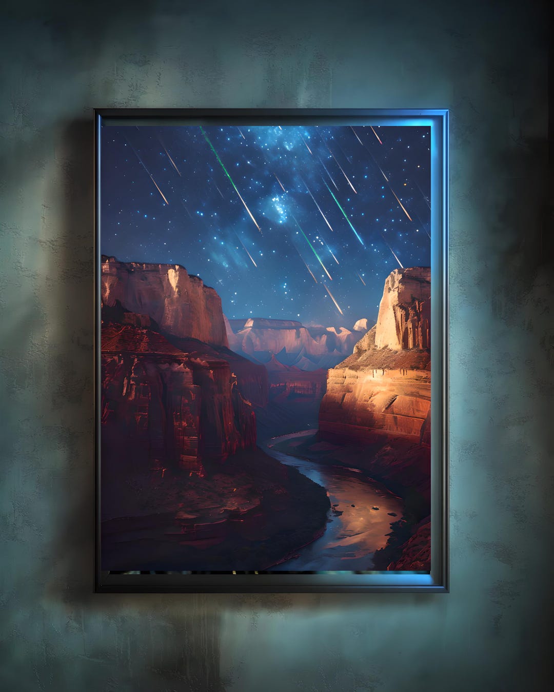 Grand Canyon Meteor Shower Print: Stargazing Celestial Landscape Art - Etsy