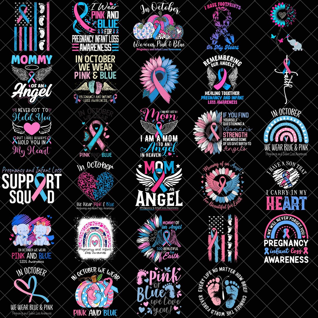 We Wear Pink and Blue for Pregnancy and Infant Loss Awareness Rainbow ...