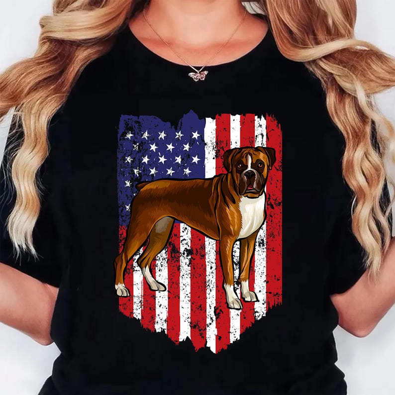 4th of July Patriotic Boxer Dog Png Bundle, Cute Fourth of July Dog Png ...