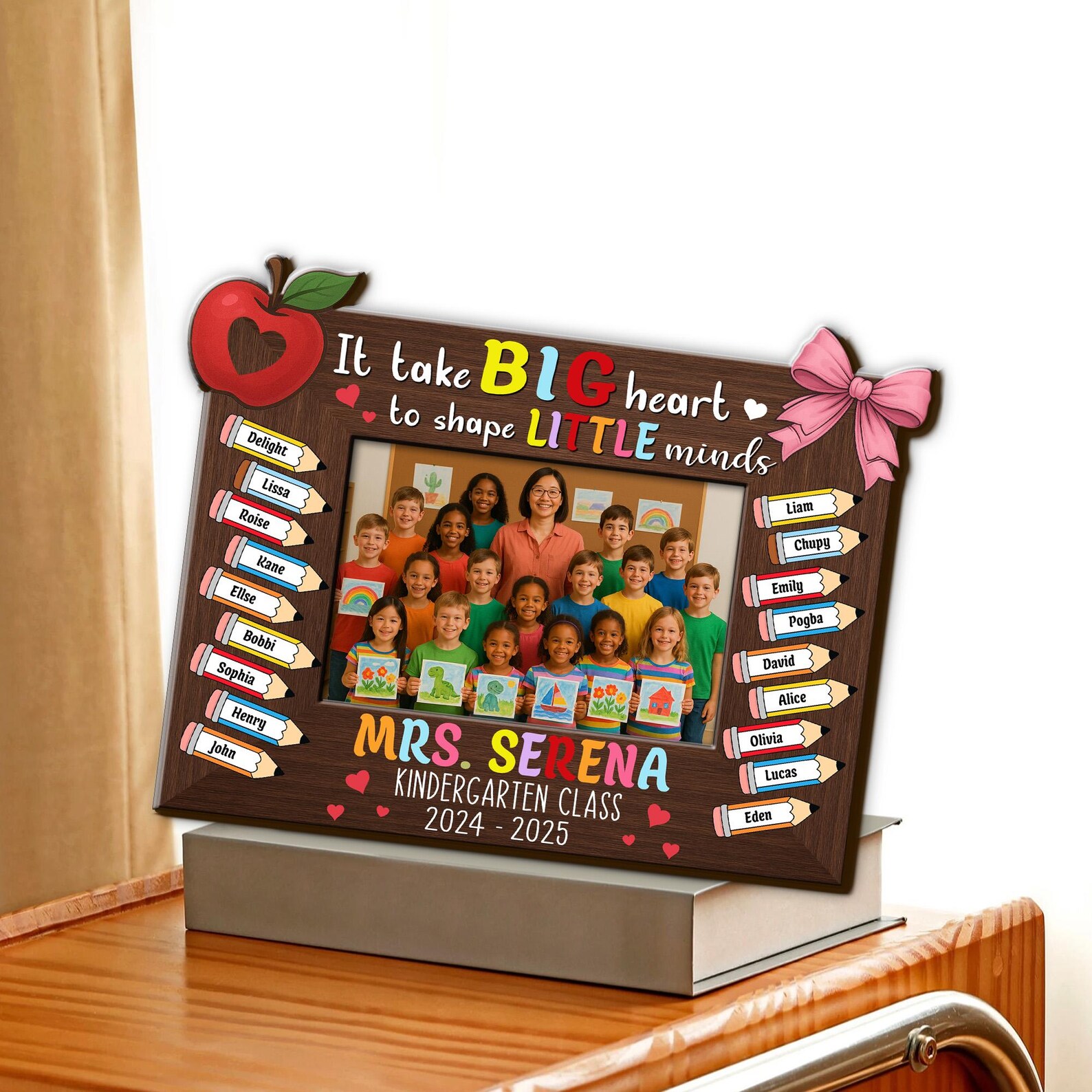 Custom Teacher Class Photo Frame, Appreciation Gift, It Takes a Big ...