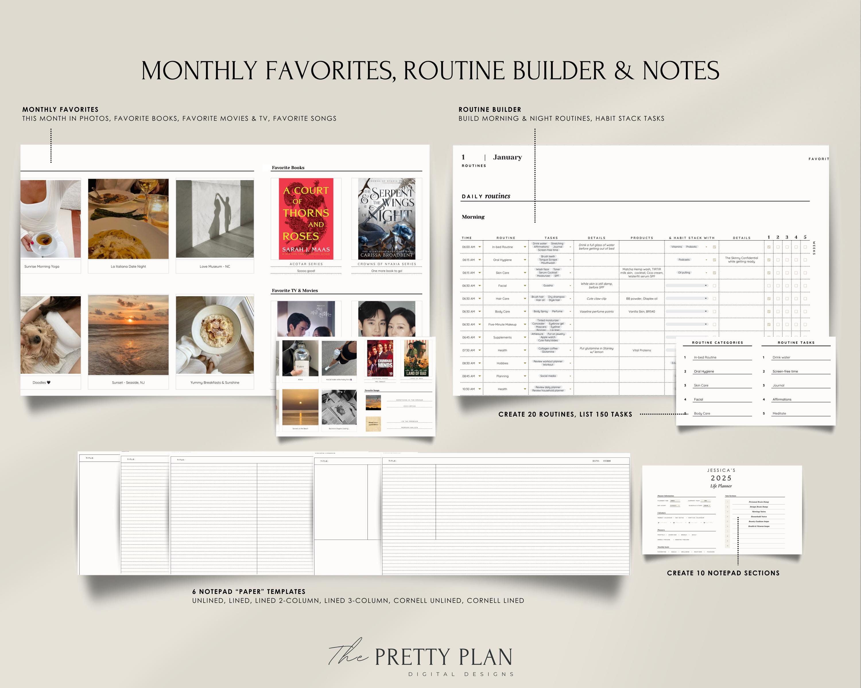 Digital Daily Planner Daily Schedule Google Sheets Daily Planner ...