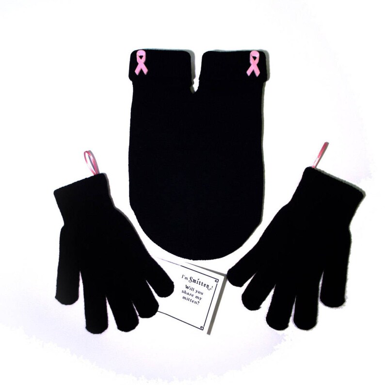 Pink Ribbon Breast Cancer Awareness, Shareable Mitten for Smitten ...