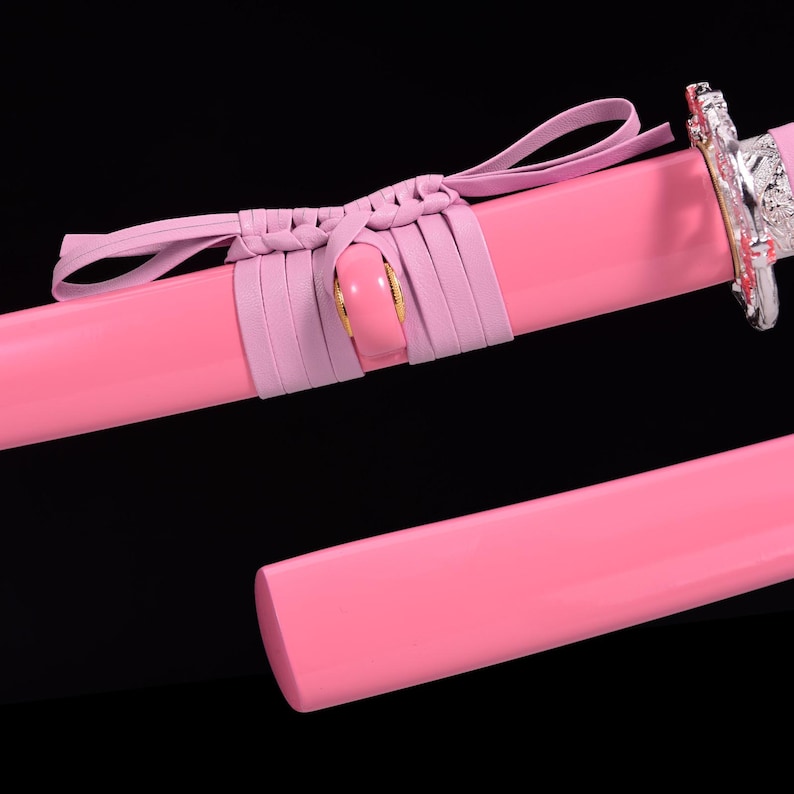 Handmade Pink Katana Real - Hand Forged Full Tang 1095 High Carbon ...