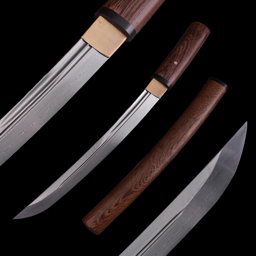 Handmade Real Tanto Sword - Hand Forged Full Tang Damascus Steel ...