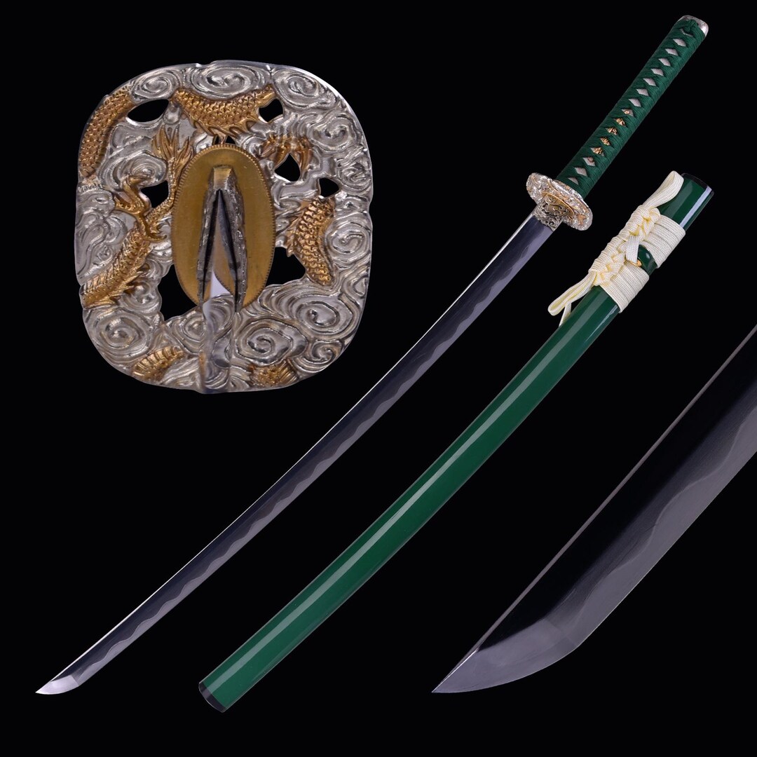 Handmade Masterpiece Katana - Hand Forged Full Tang Sanmai Damascus ...