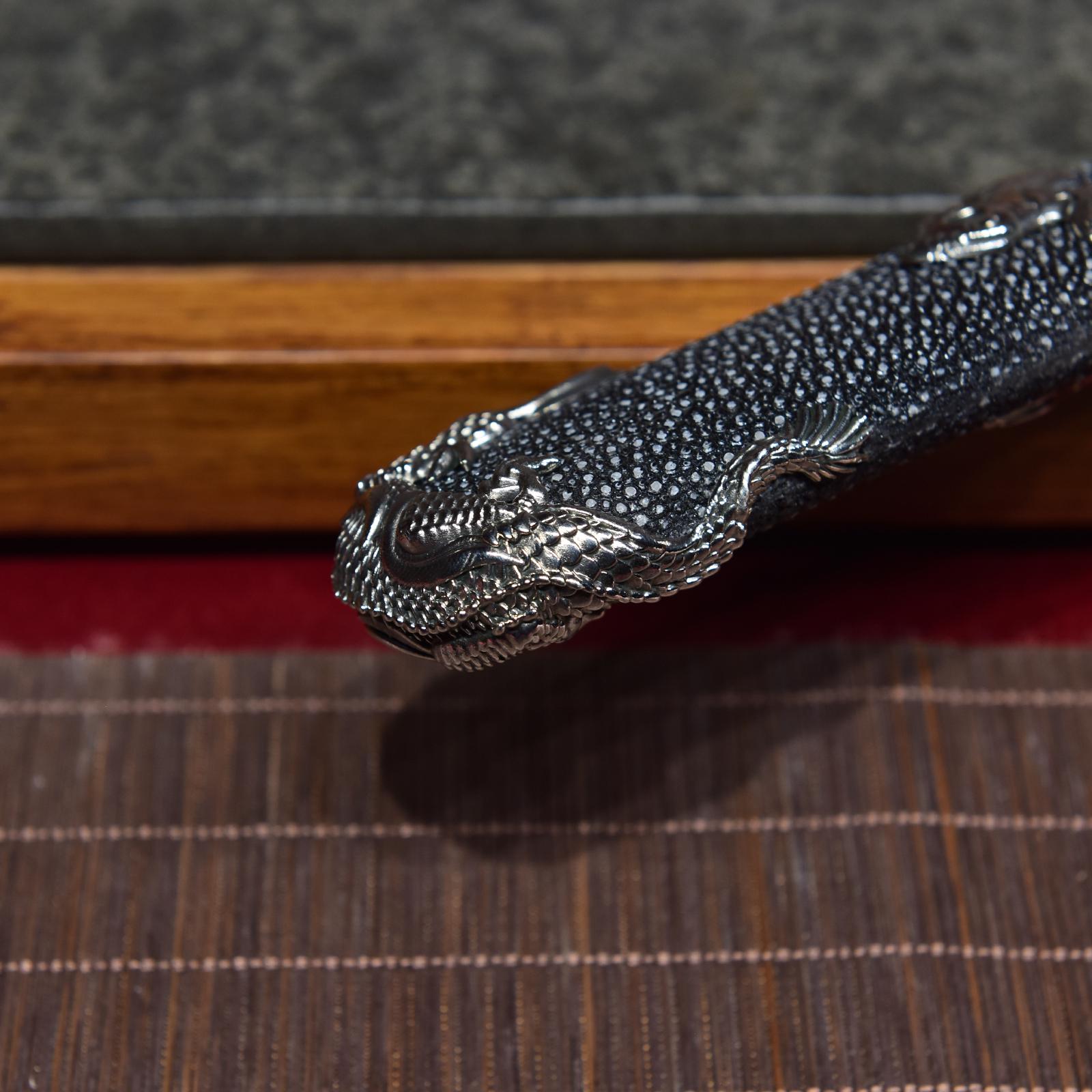 Handmade Chinese Tang Dao - Hand Forged Full Tang Wootz Steel Clay ...