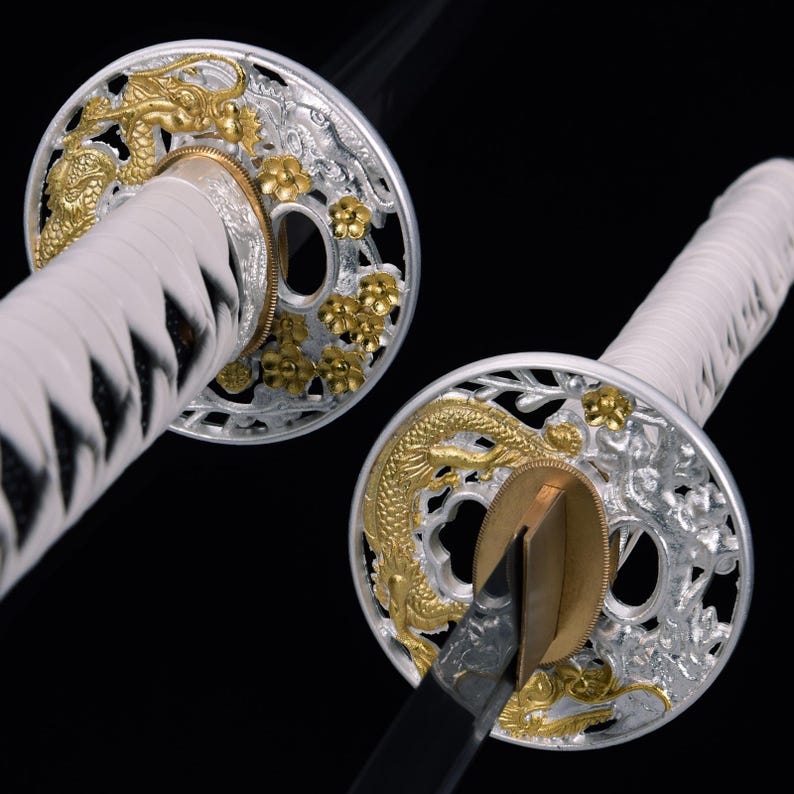 Handmade Dragon Katana Sword - Hand Forged Full Tang 1095 High Carbon ...