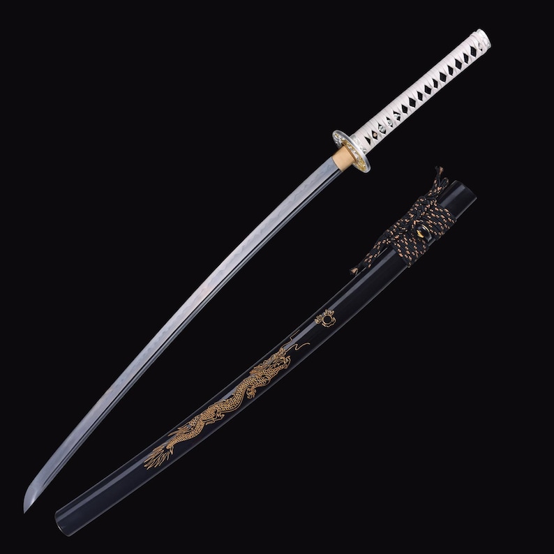 Handmade Dragon Katana Sword - Hand Forged Full Tang 1095 High Carbon ...