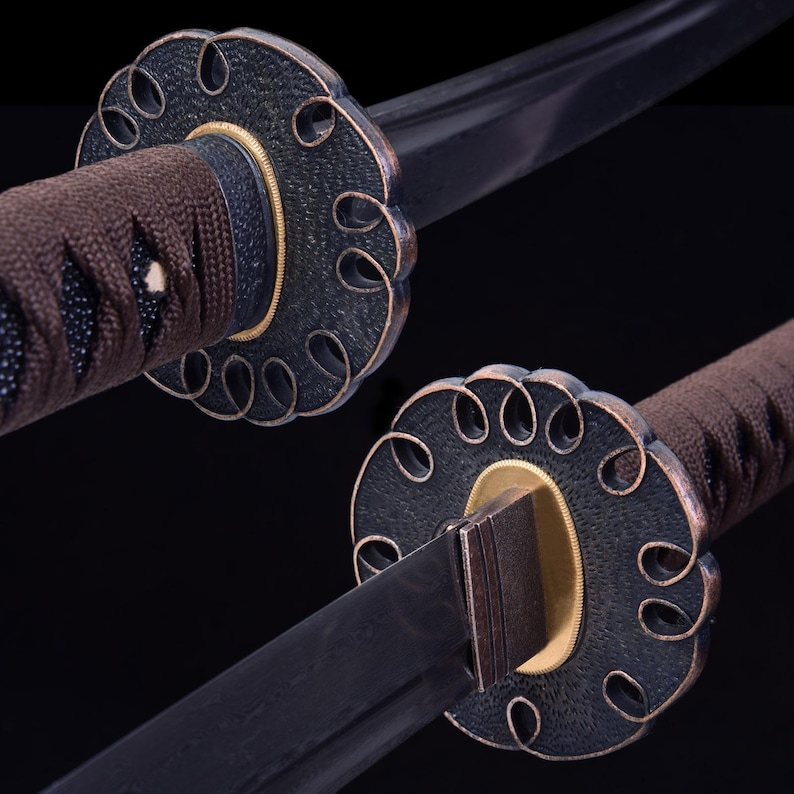 Handmade Katana Wakizashi Sword - Hand Forged Full Tang Damascus Steel ...