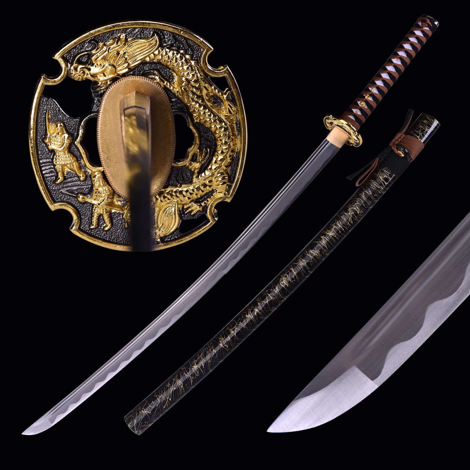 Handmade Dragon Katana - Hand Forged Full Tang 1060 High Carbon Steel ...