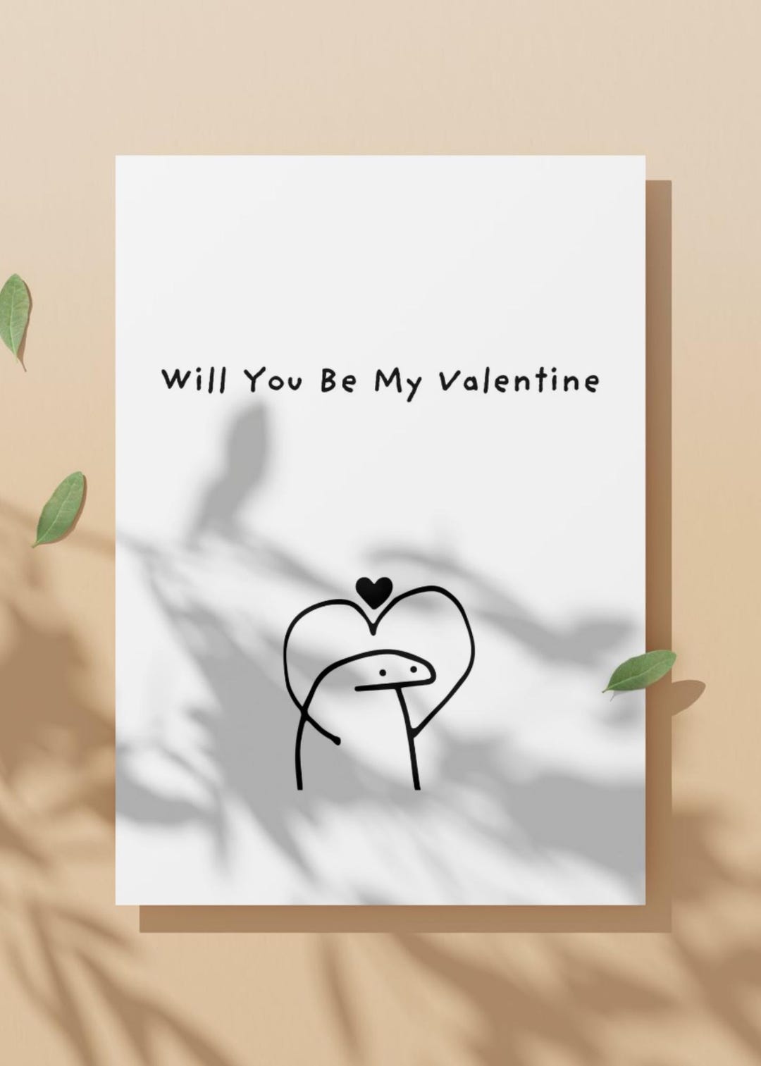 Will You Be My Valentine - Cute Greetings - Digital Download - Intant ...