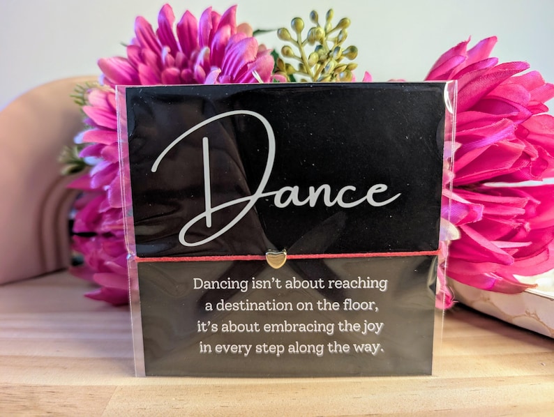 Personalized Dance Team Bracelet Custom Charm and Customizable Card ...