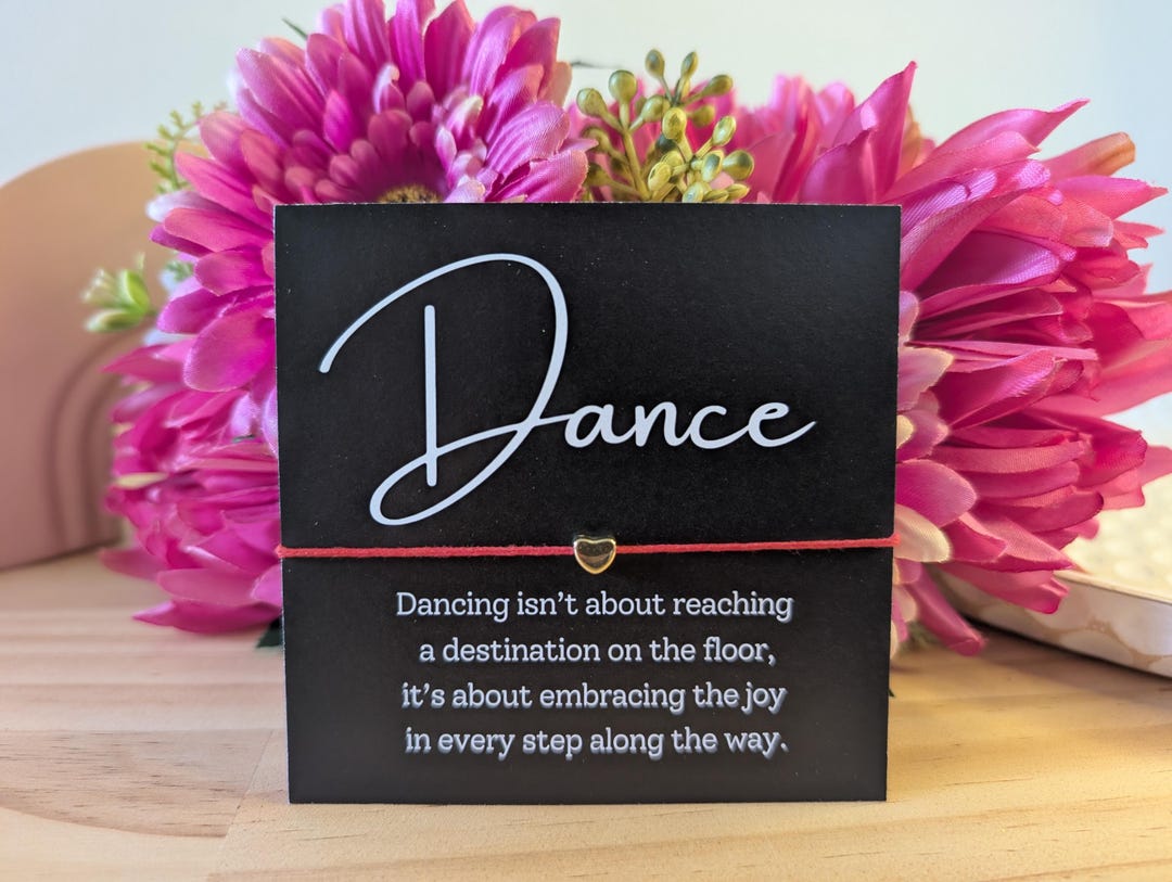 Personalized Dance Team Bracelet Custom Charm and Customizable Card ...