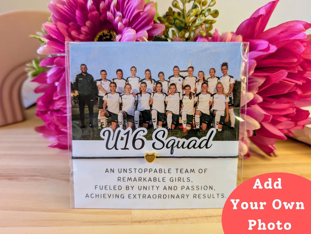Sports Team Photo Personalized Card Custom Bracelet & Charm Customized ...