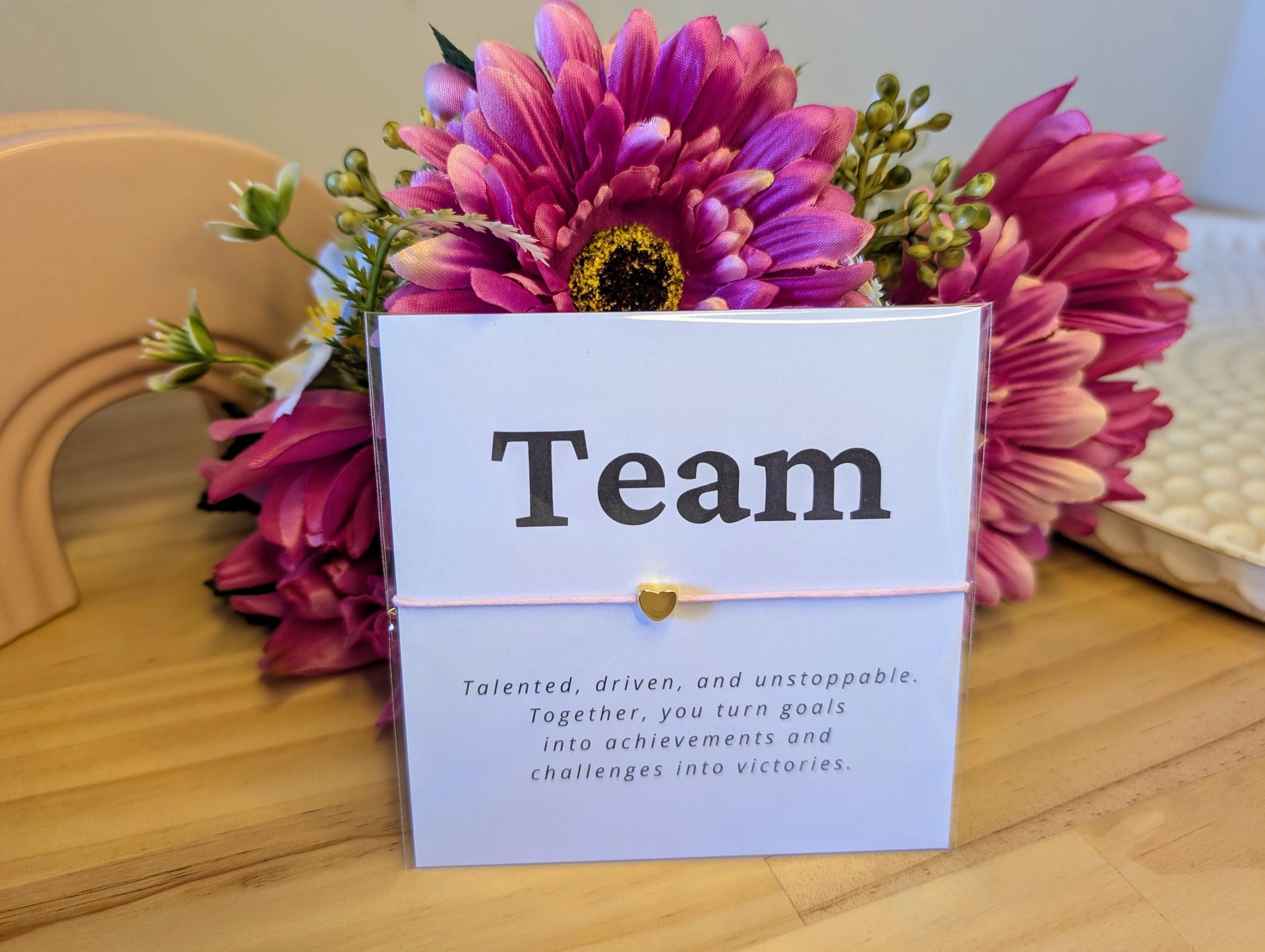 Team Appreciation Gift Team Building Day Co Workers Bracelet Gift Staff Group Gift Staff Thank ...