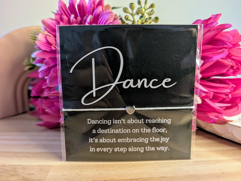 Personalized Dance Team Bracelet Custom Charm and Customizable Card ...