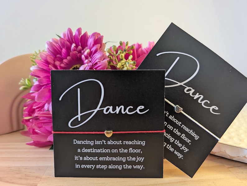 Personalized Dance Team Bracelet Custom Charm and Customizable Card ...