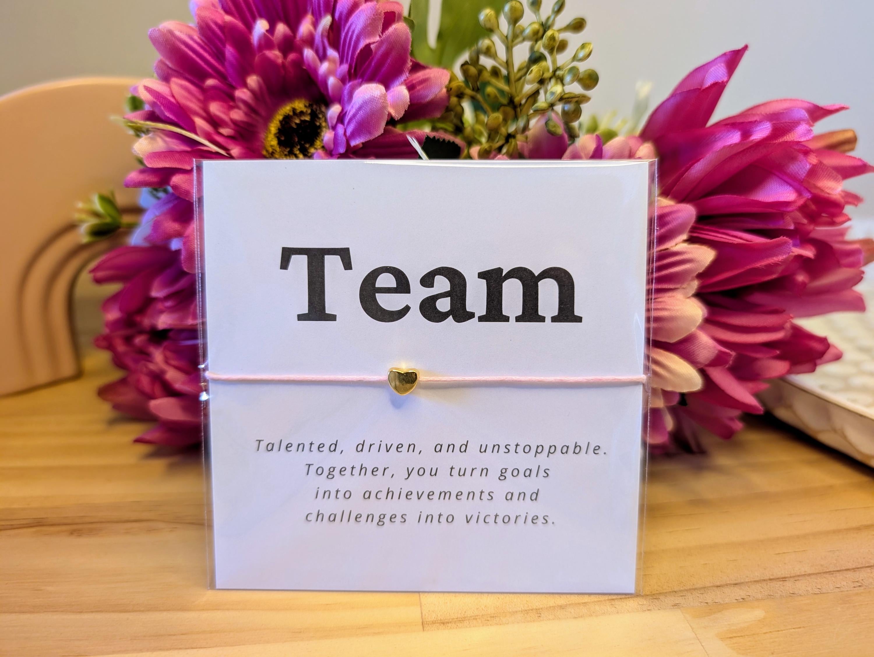 Team Appreciation Gift Team Building Day Co Workers Bracelet Gift Staff Group Gift Staff Thank ...