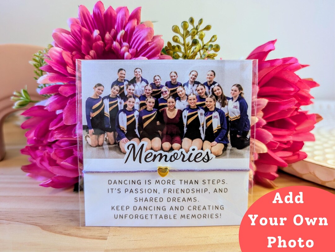 Personalized Sports Team Memory Bracelet & Photo Card Custom Keepsake ...