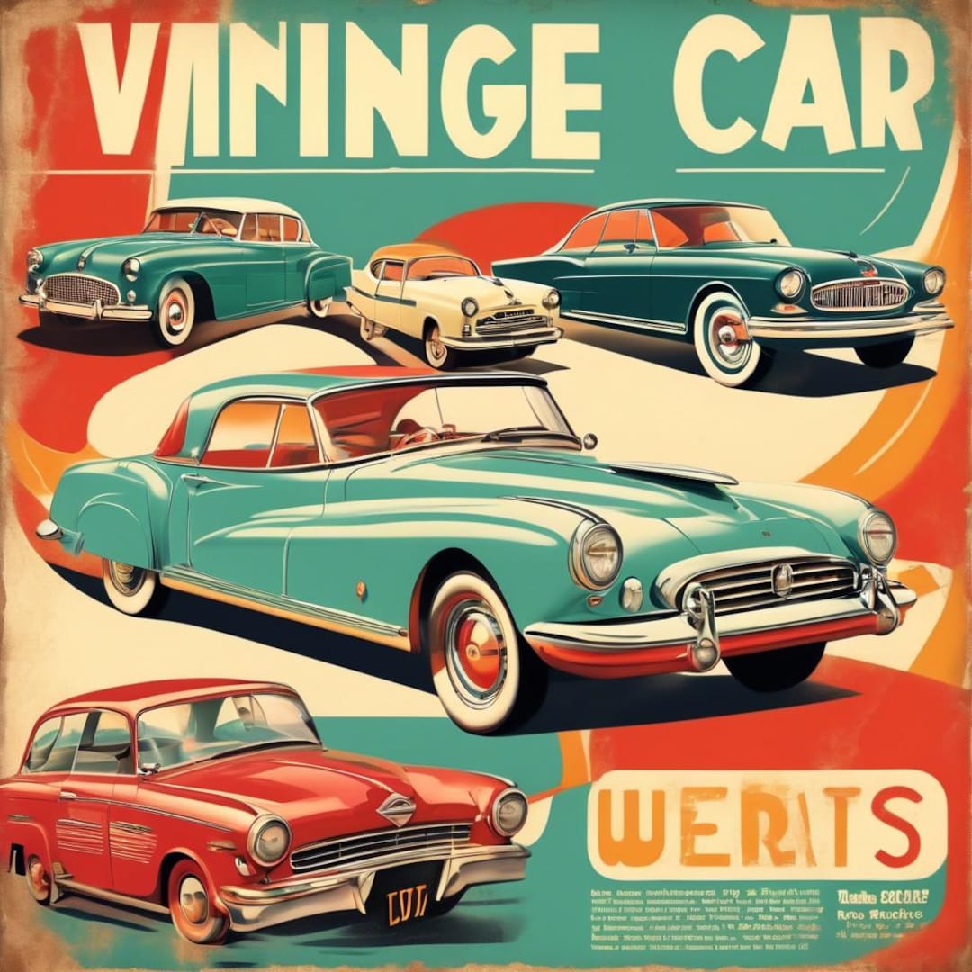 Classic Car Poster – Retro Garage Wall Art for Auto Enthusiasts - Etsy