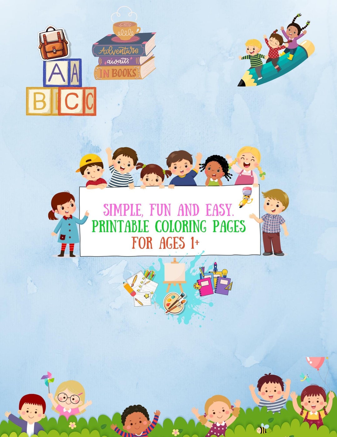 Coloring Pages for Kids/ Color Page for Kids/ Pages Colors for Kids ...