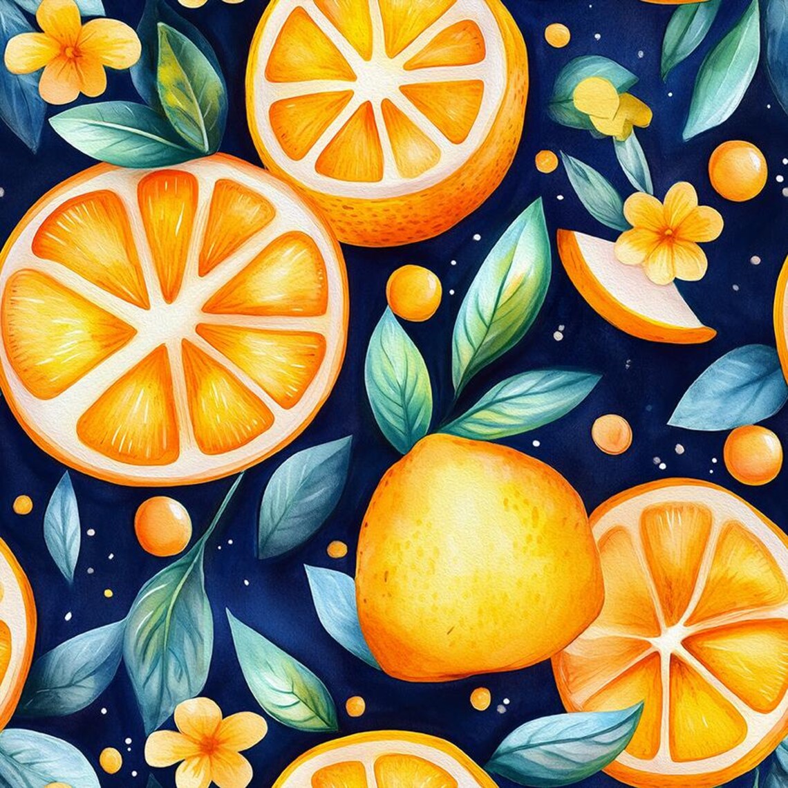 Seamless Flower Lemon Yellow Pattern Background Backdrop Commercial - Etsy