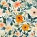 Seamless Flower Spring Summer Pattern Colorful Background Backdrop ...