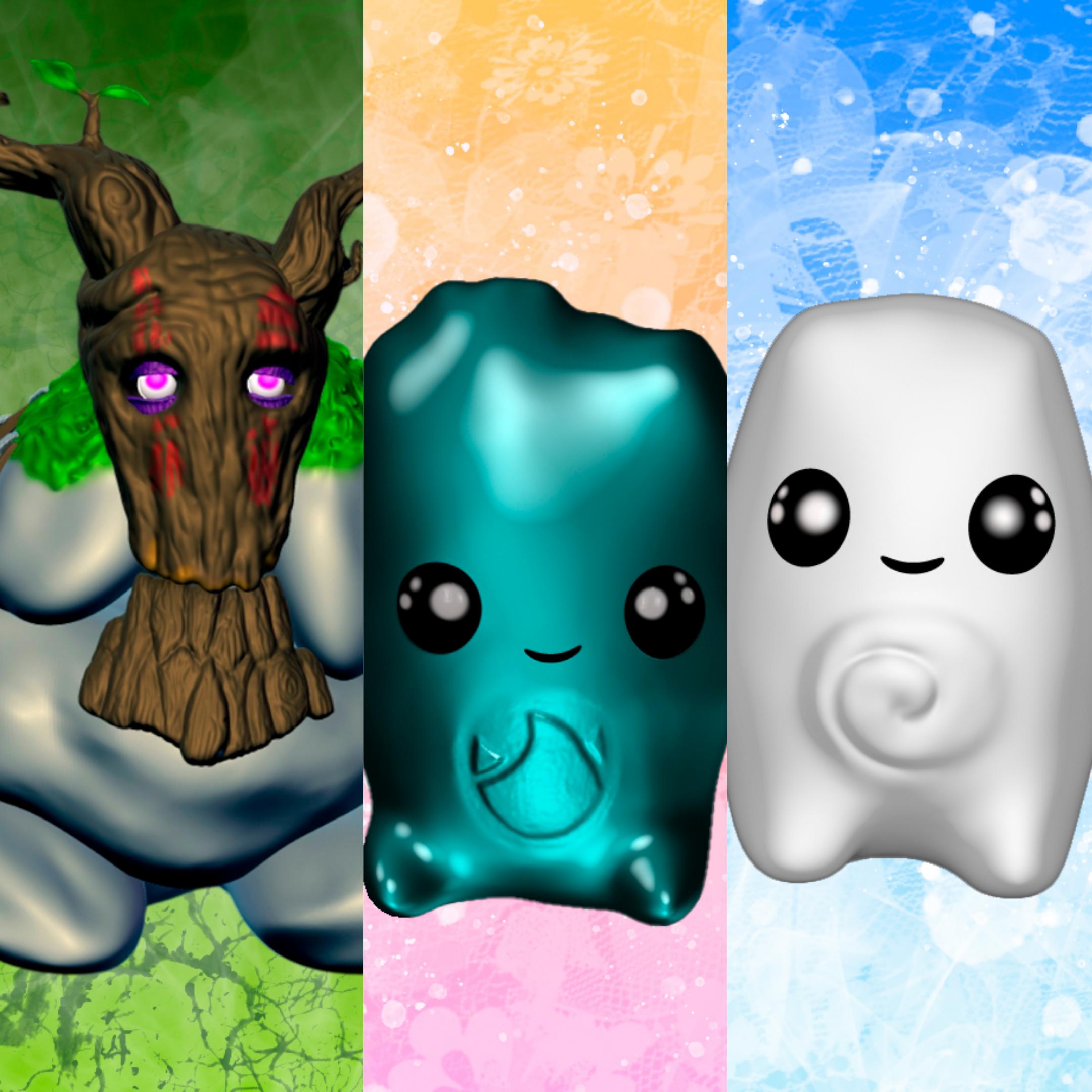 Water, Air and Land Sprite Pack 3D Stl File - Etsy