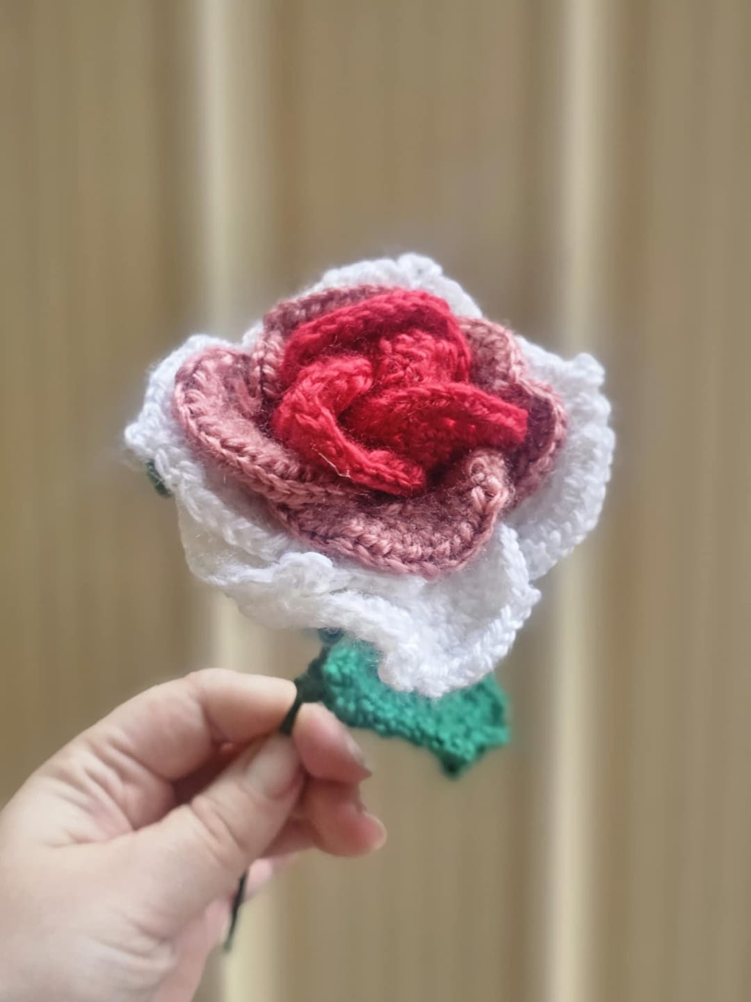 Realistic Crochet Rose Small Medium Large Ombre Rose Crochet Flower ...