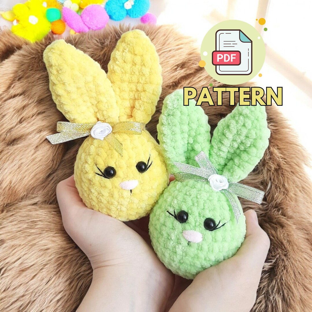Bunny Easter Egg Crochet Patterns PDF Pattern Easter Amigurumi Bunny ...