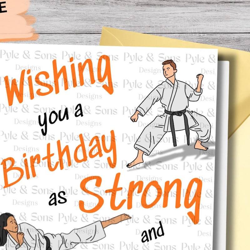 Karate Birthday Card - Etsy
