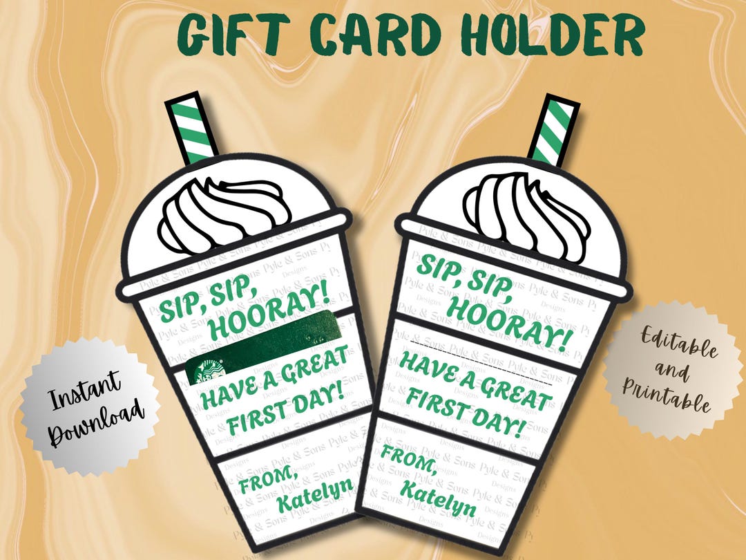 Back to School Gift Card Holder for Teachers | STARBUCKS | Instant ...