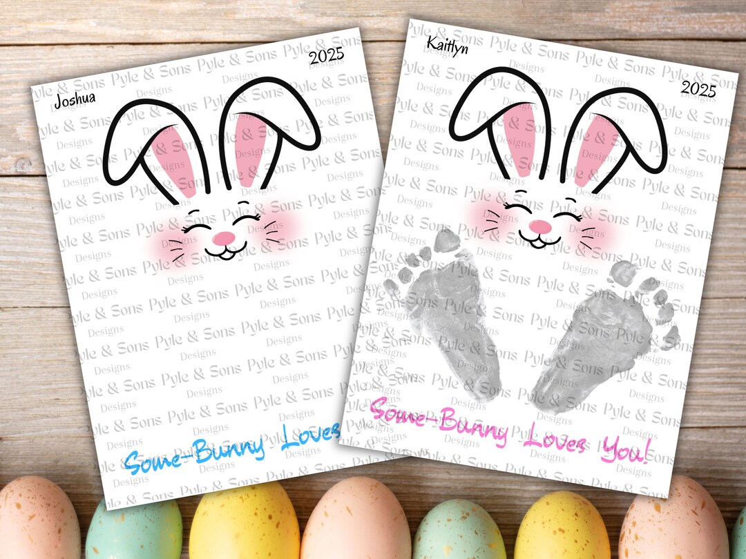 Easter Printable | Kids Footprint Keepsake | Some Bunny Loves You ...