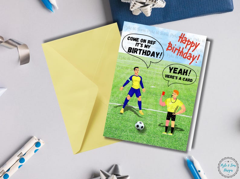 Soccer Birthday Card | Printable Birthday Card | Sports Birthday Card ...