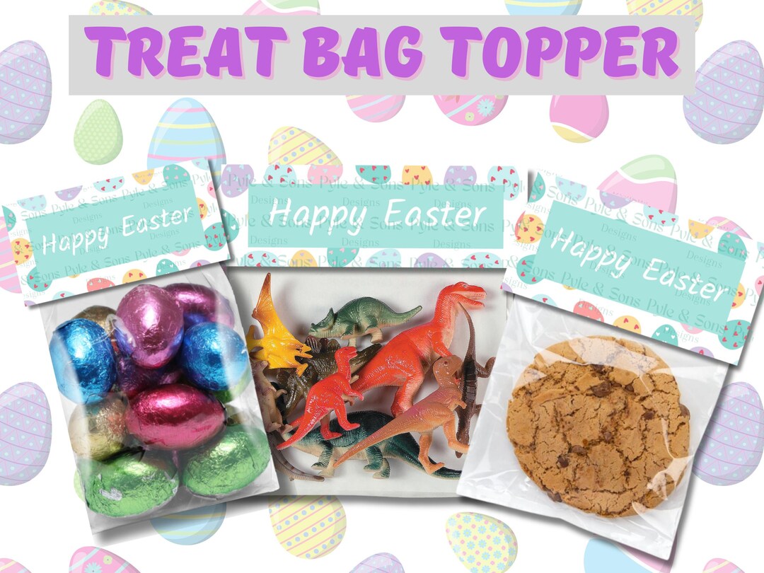 Easter Bag Topper | Editable in Canva | Instant Download | Bag Label ...