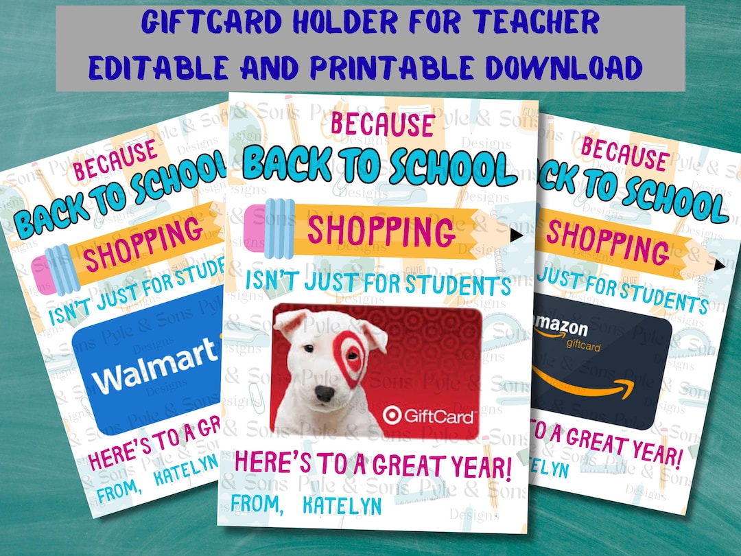 Back to School Gift Card Holder for Teacher | Gift Card Holder ...