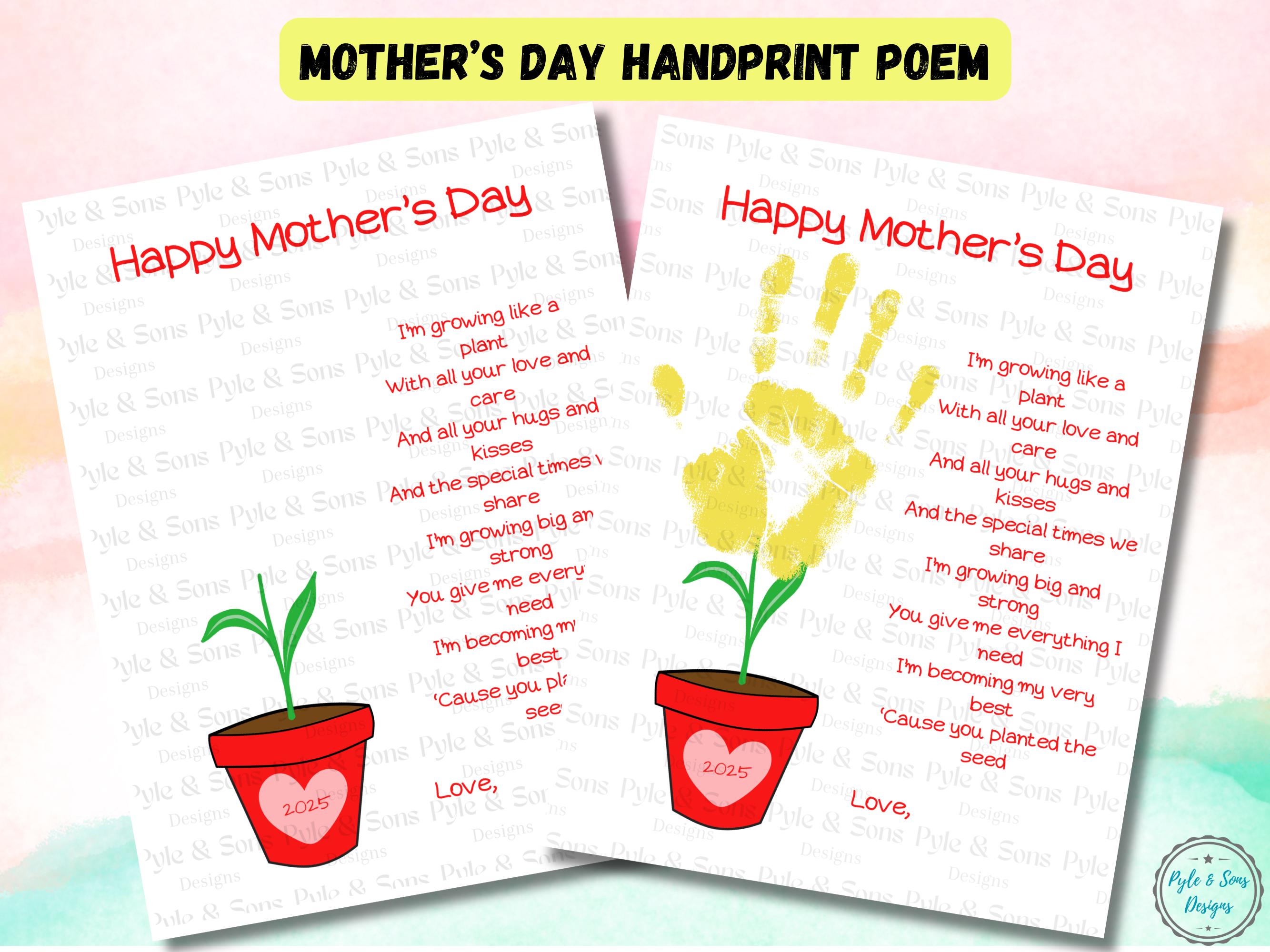 Mother's Day Printable | Kids Handprint Keepsake | Parent Resources ...