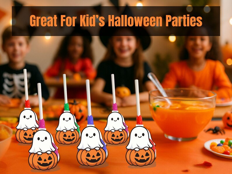Halloween Ghost Pop Holder | Printable Lollipop Holder | Trick or Treat ...