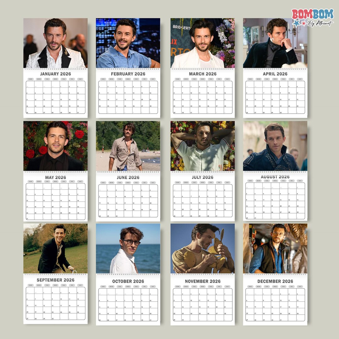 Jonathan Bailey 2026 Calendar | 2026 Wall Calendar | Gift for Fans ...
