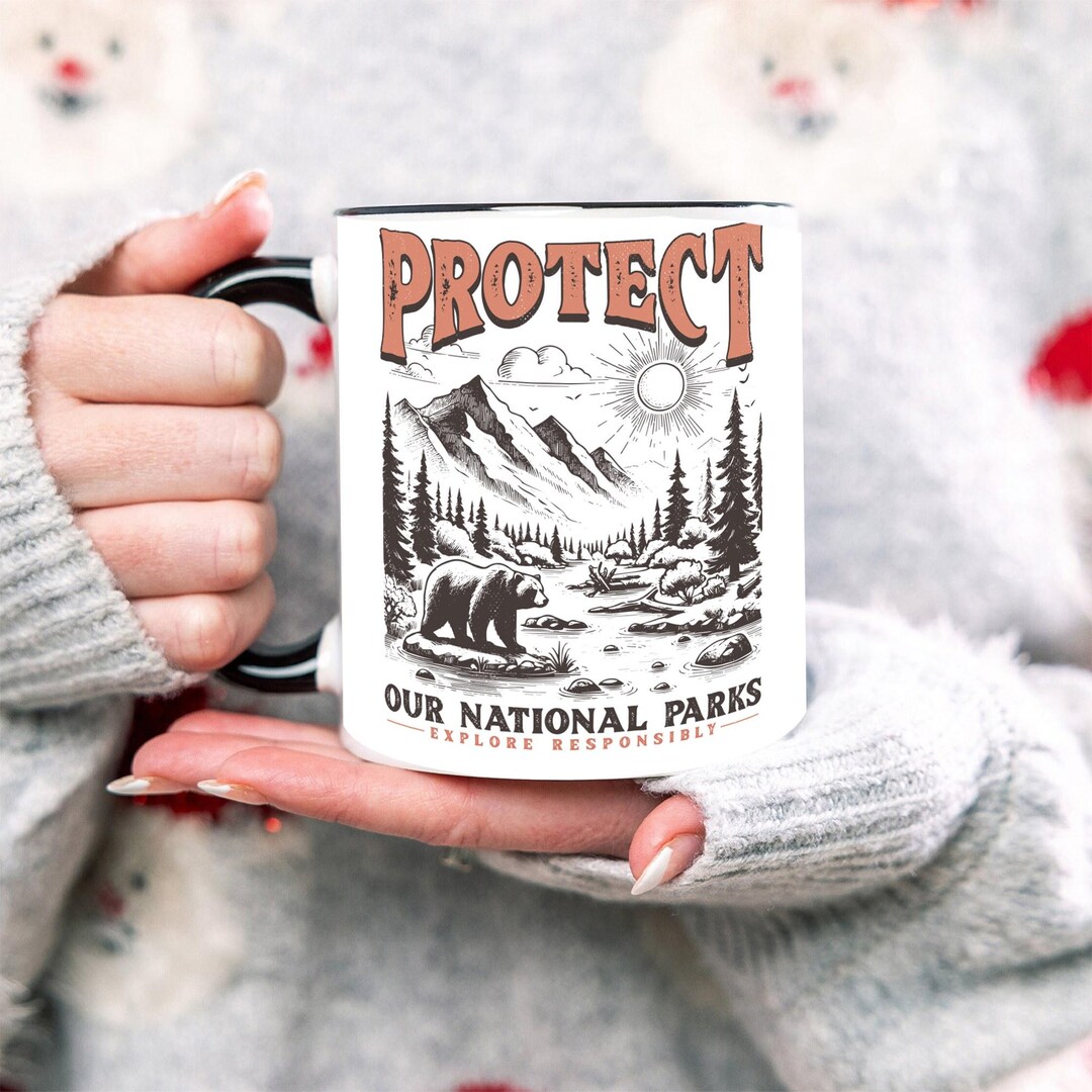 Protect Our National Parks Mug, Support National Parks Mug, Subtle Anti ...
