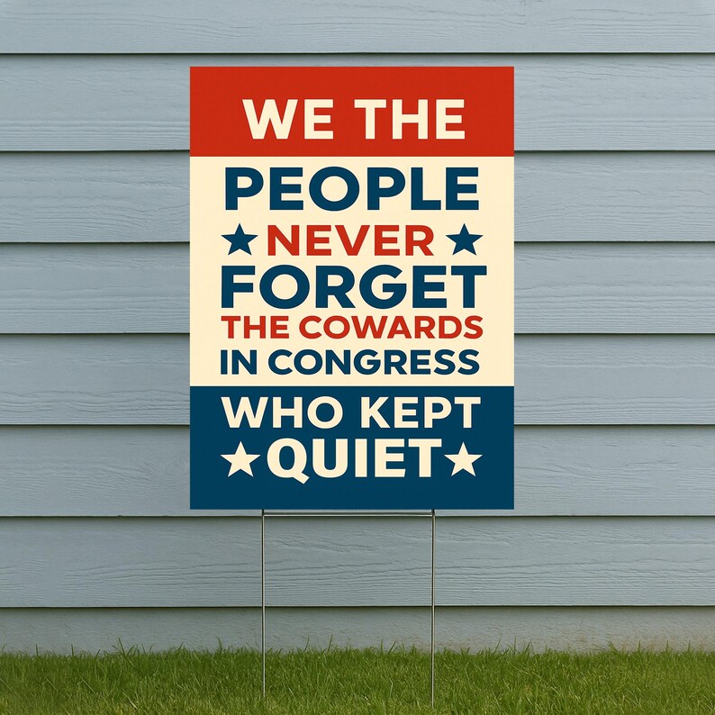 No Kings in America Yard Sign, We the People Anti-trump Flag, Resist ...