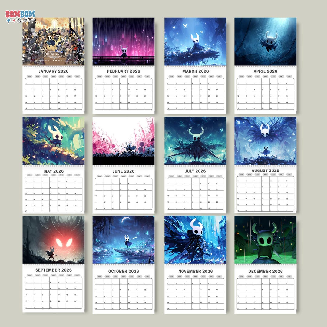 Hollow Knight Wall Calendar 2026, Hollow Knight Poster, Gaming Wall ...