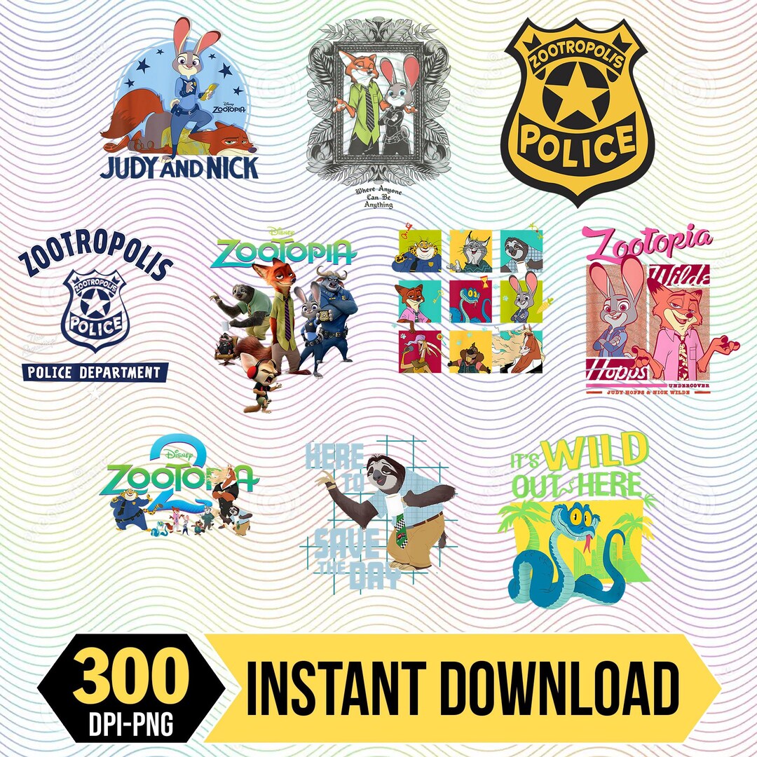 9+ Zootopia 2 PNG Clipart Bundle, Cute Zootopia 2 Characters Png ...