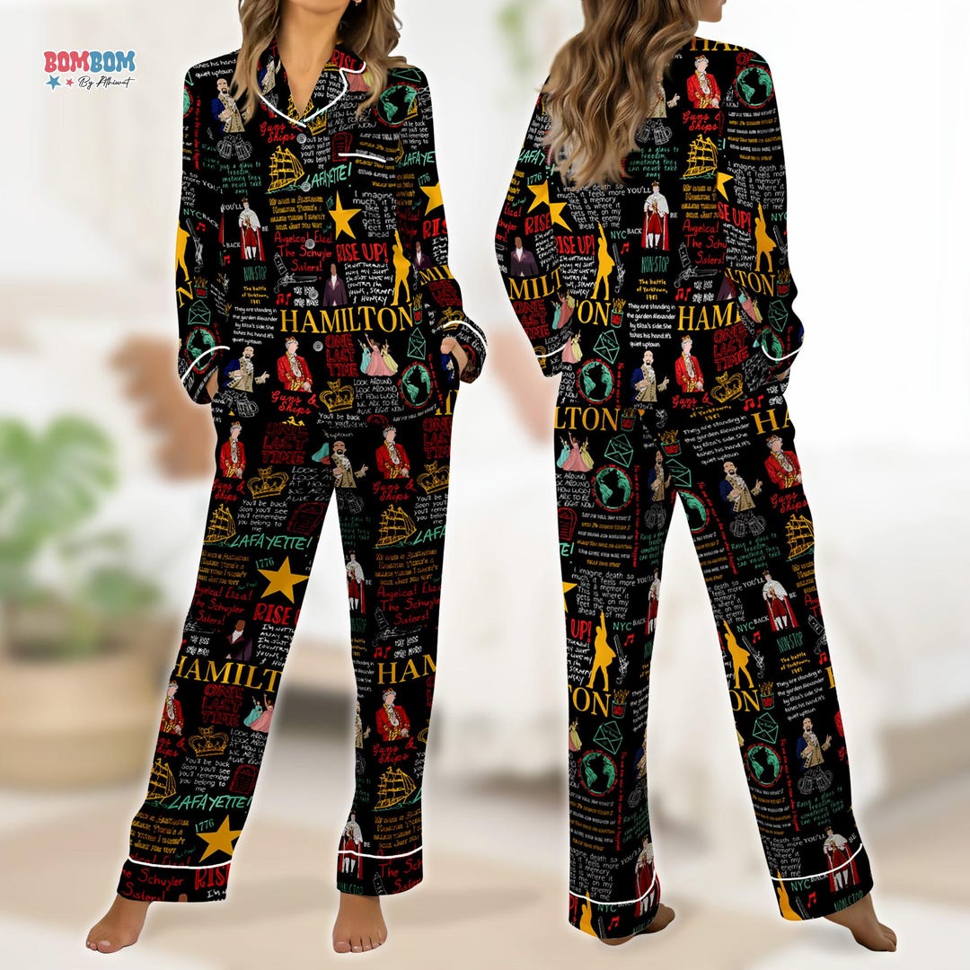 Hamilton Musical Short Pajamas, Broadway Theater Pajamas, Hamilton ...