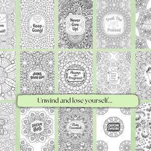 30 Motivational Mental Health Coloring Pages, Inspirational Coloring ...